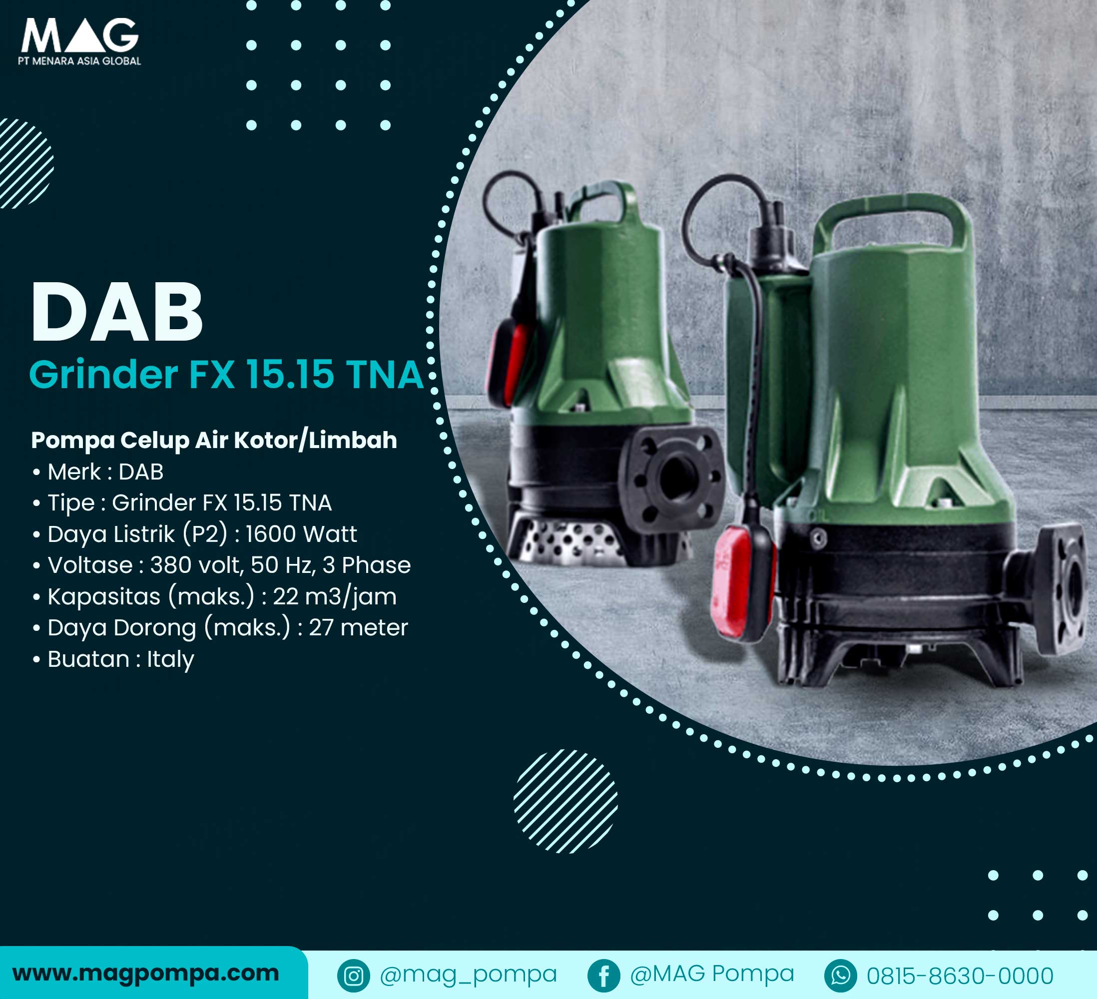DAB GRINDER FX 15.15 TNA