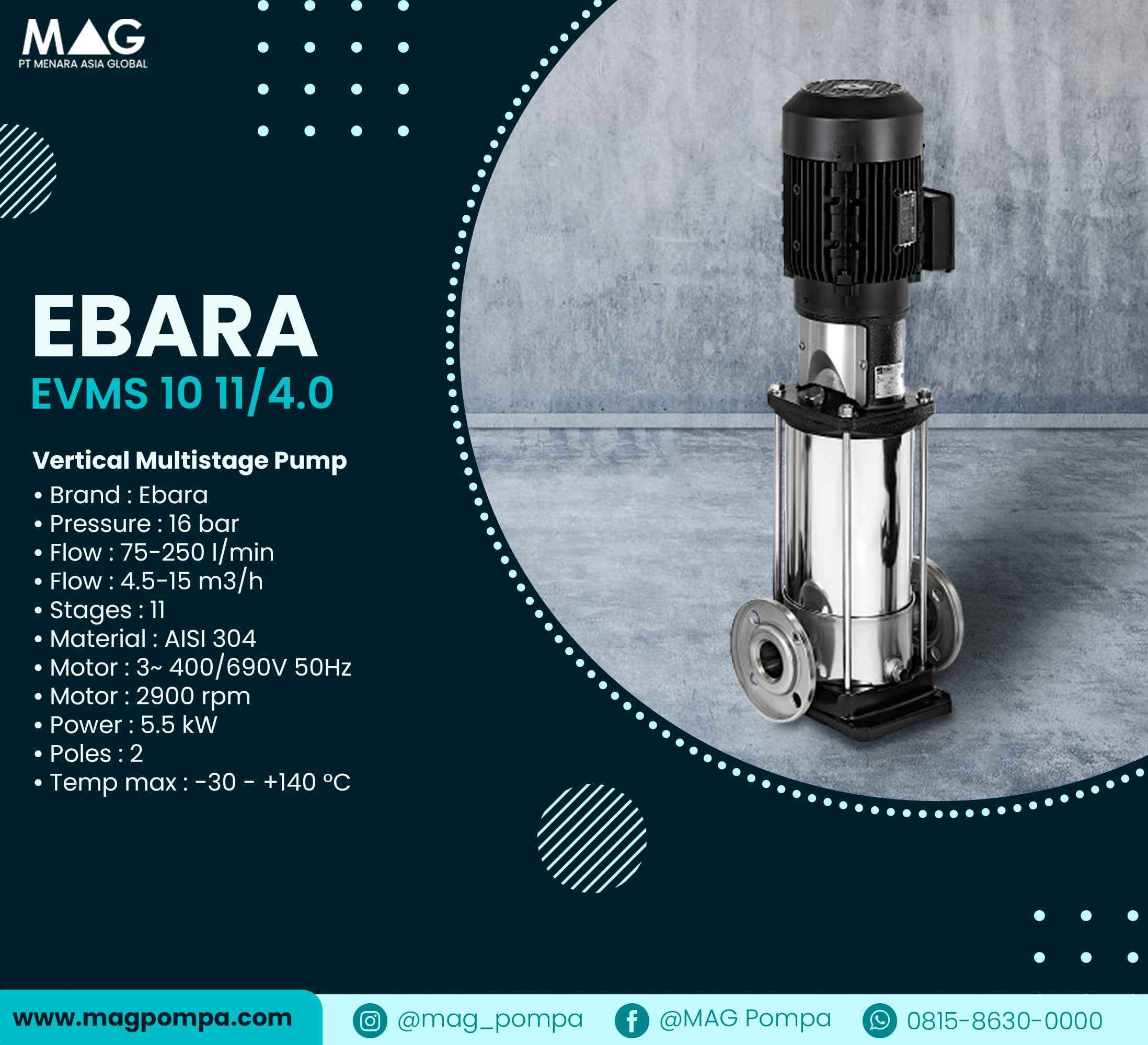Pompa Ebara EVMS 10 11/4.0