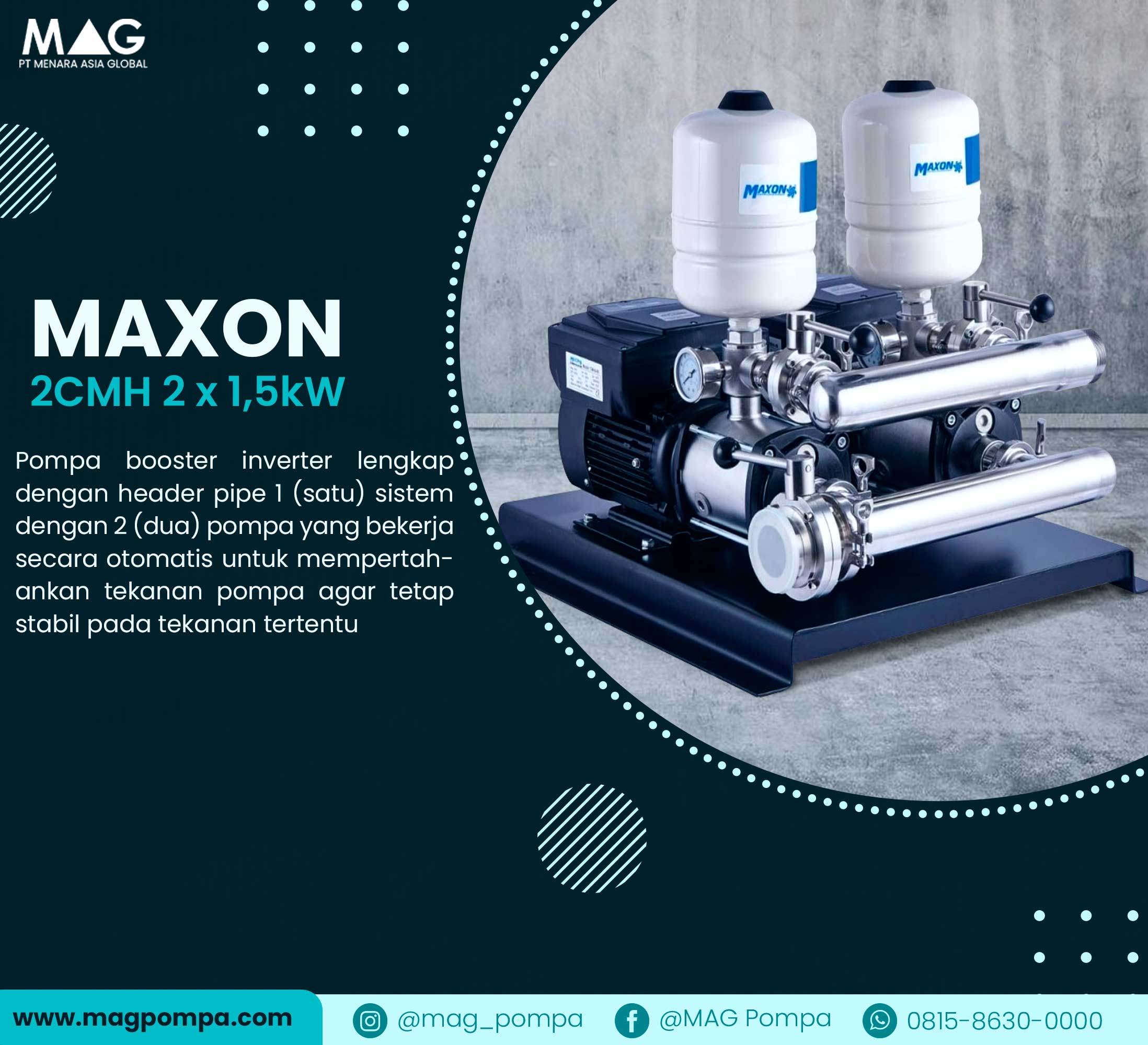 Maxon 2 CMH 2 x 1,5 kw