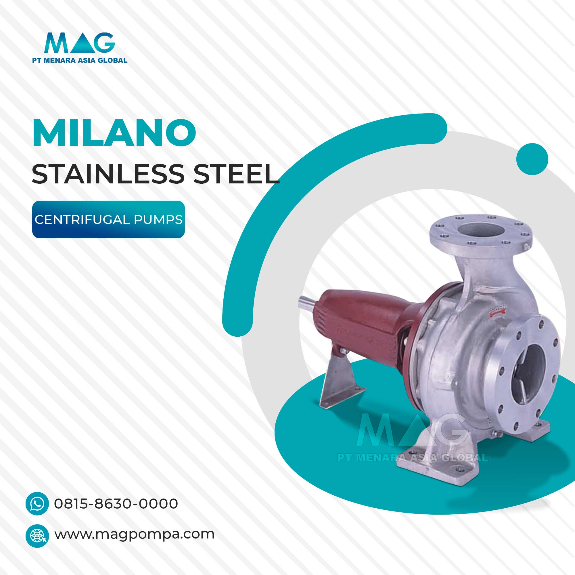 Pompa Milano SS 316 - Centrifugal end Suction Pump