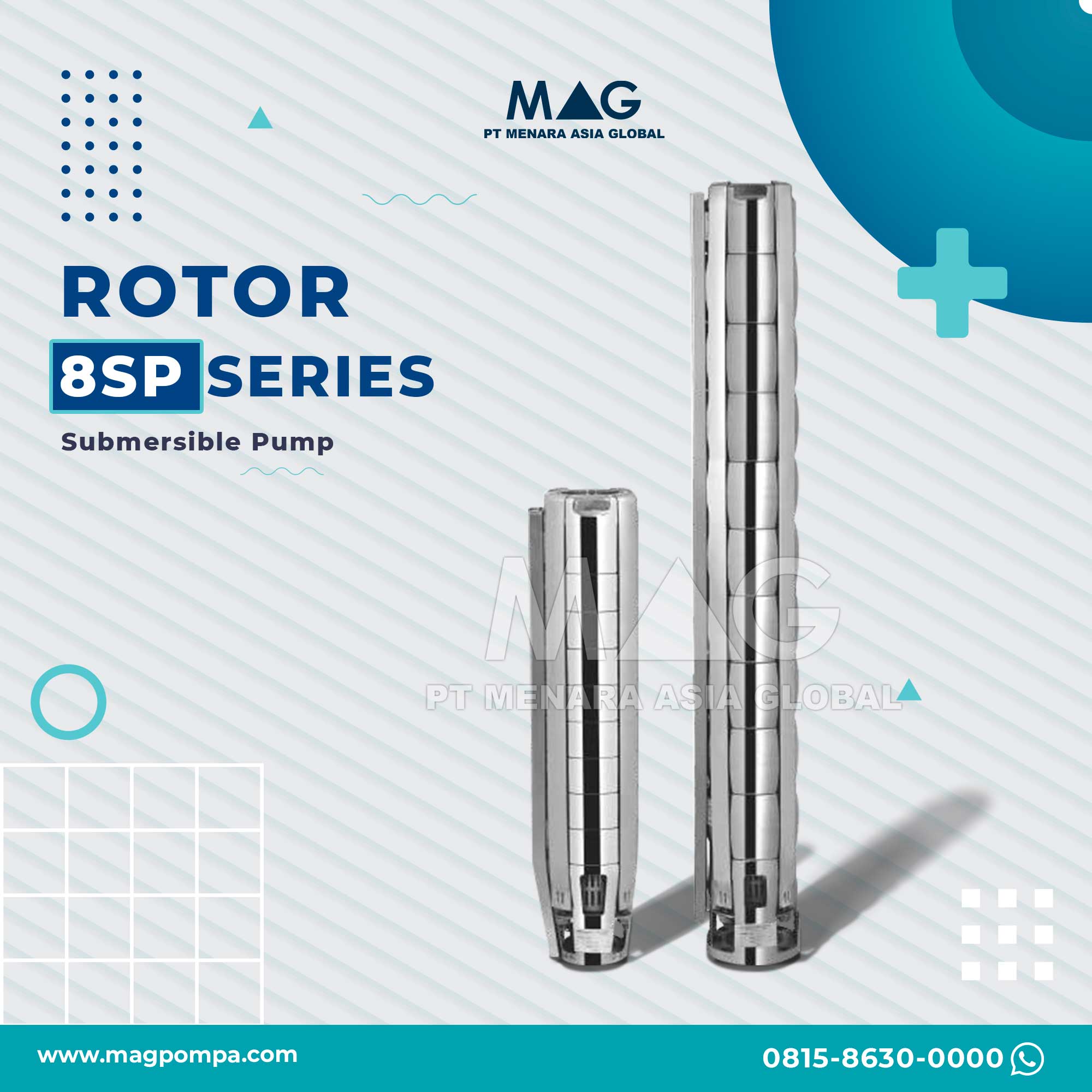Pompa Submersible Sumur Dalam Rotor 8SP Series