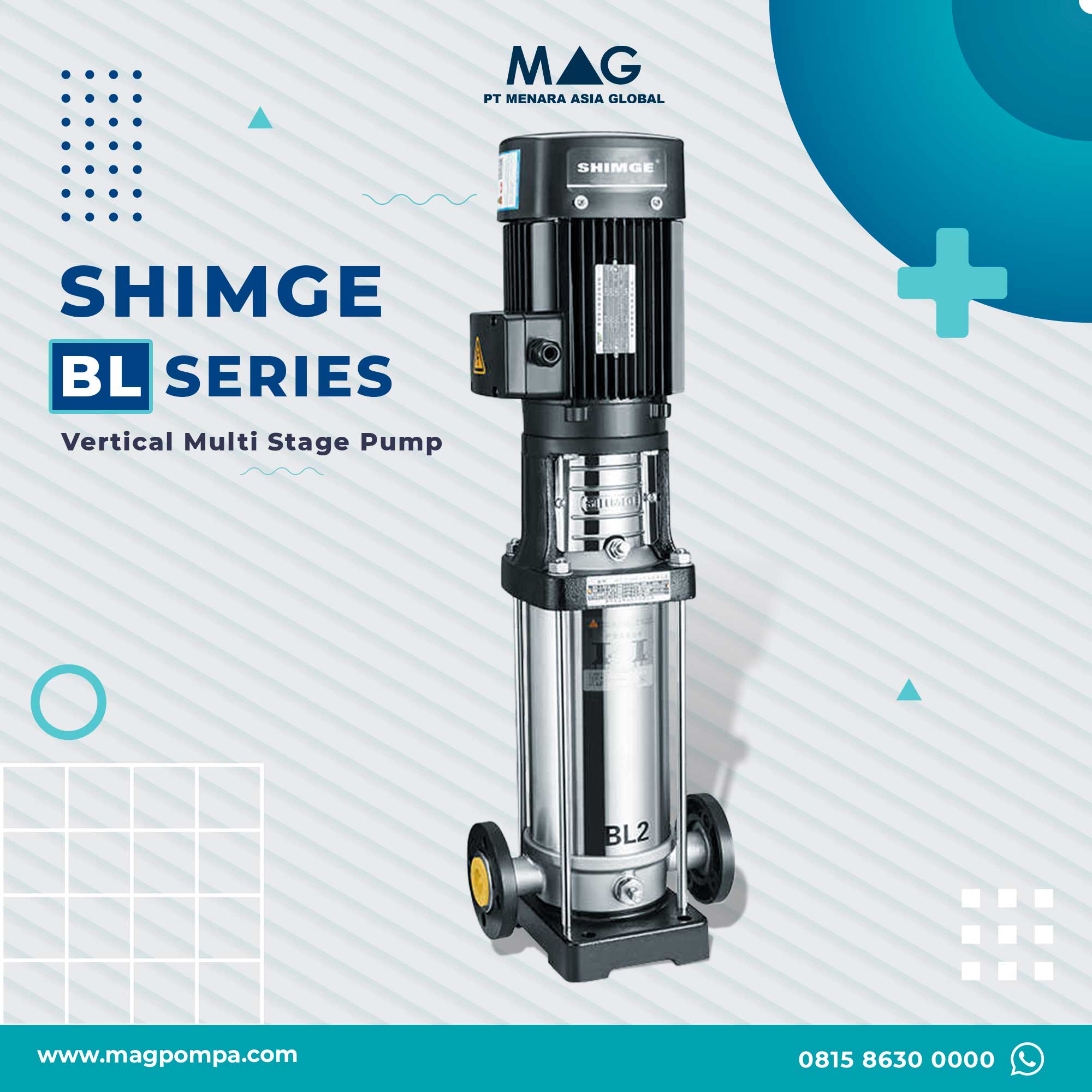 Simge BL(T) Series Pompa Vertical Multi Stage Untuk Pompa Industri