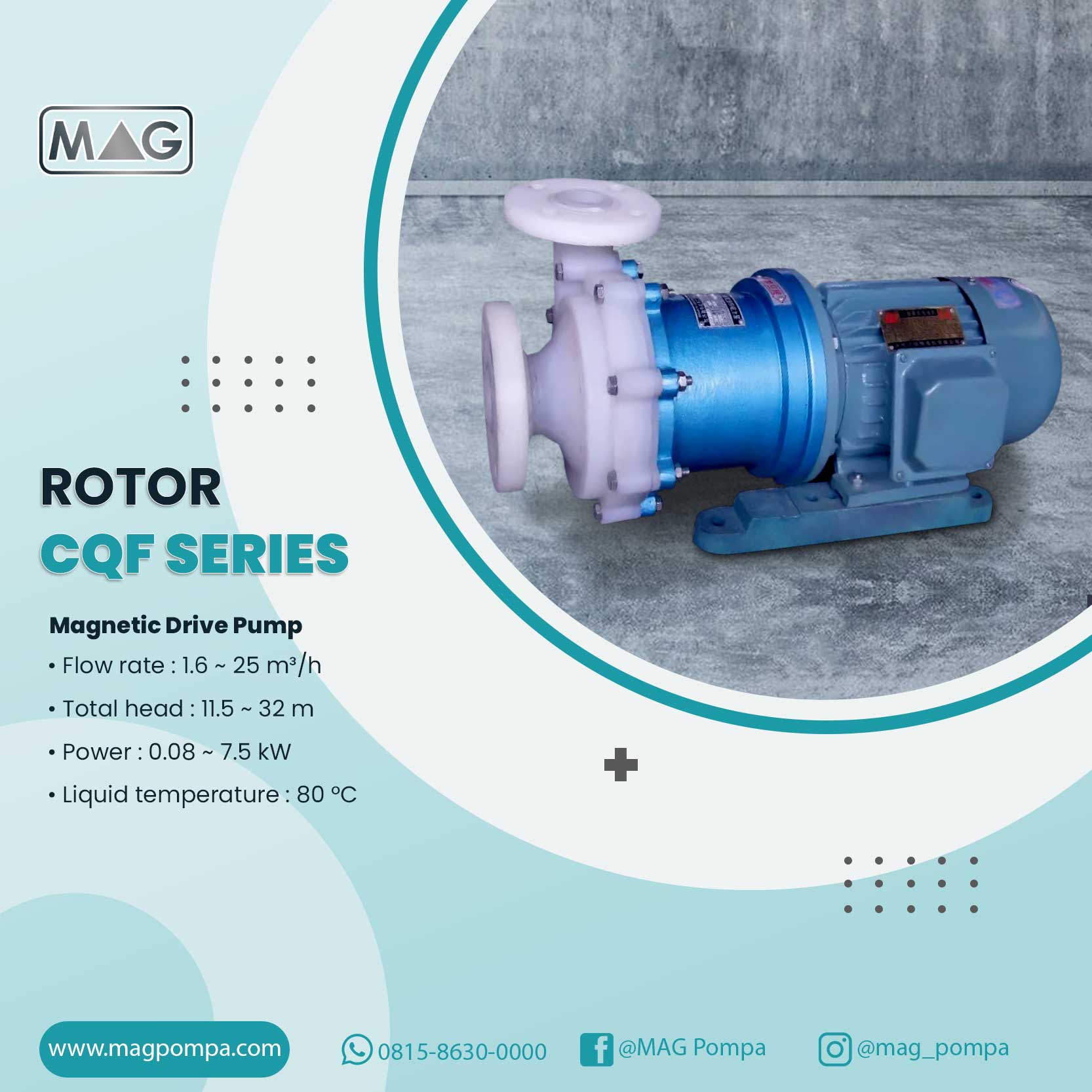 Pompa Centrifugal CQB Magnetic Drive